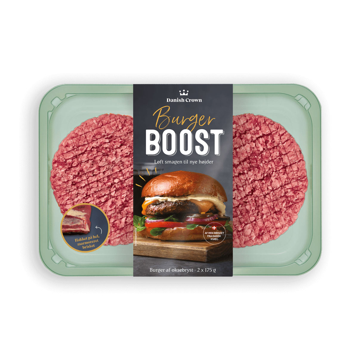 Burger BOOST: Burgerbøf af kvalitetskød - Danish Crown