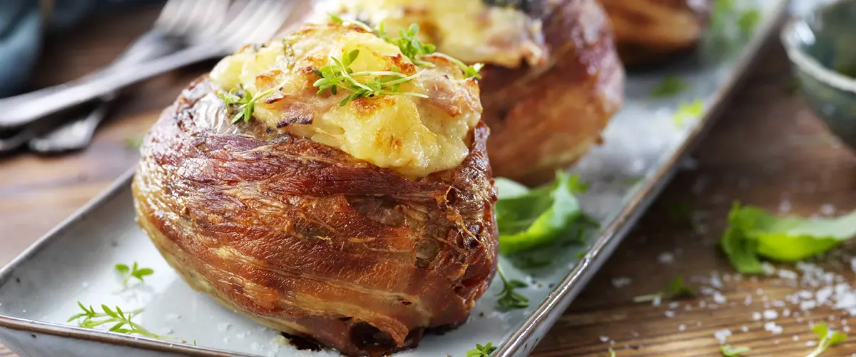 Bakad potatis med bacon och fyllning - Danish Crown