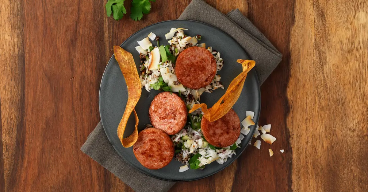 Tulip Jamonilla Fresca frita con ensalada de arroz - Danish Crown