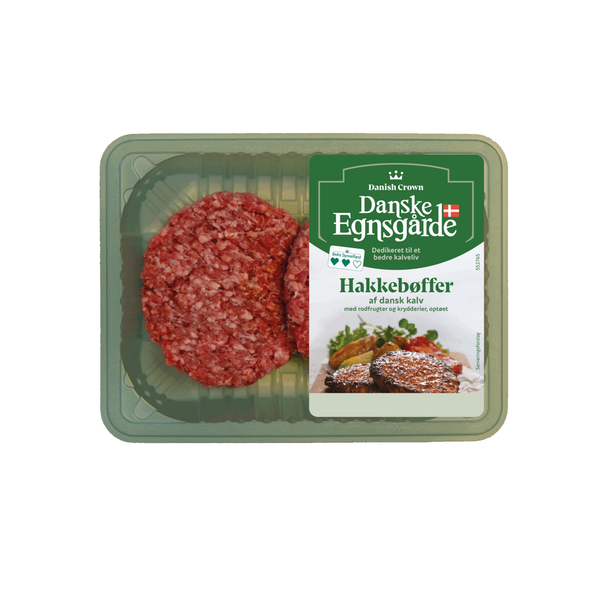 Danske Egnsgårde hakkebøffer m/grønt og marinade - Danish Crown