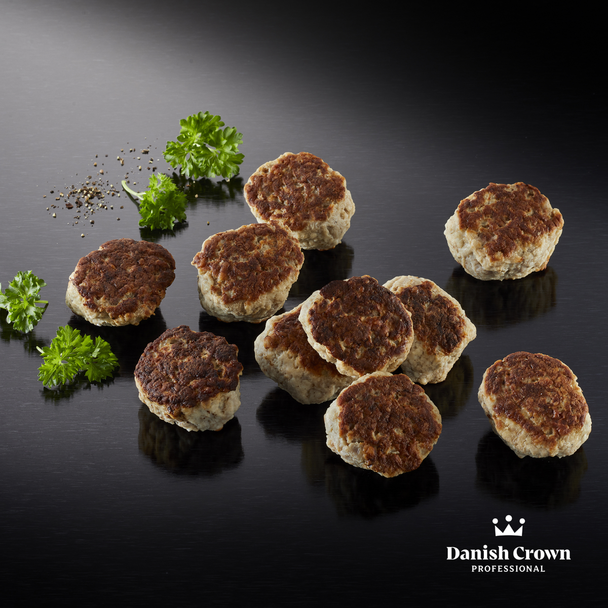 Minikyllinge- & kalkunfrikadeller, færdigstegte, 35 g - Danish Crown ...