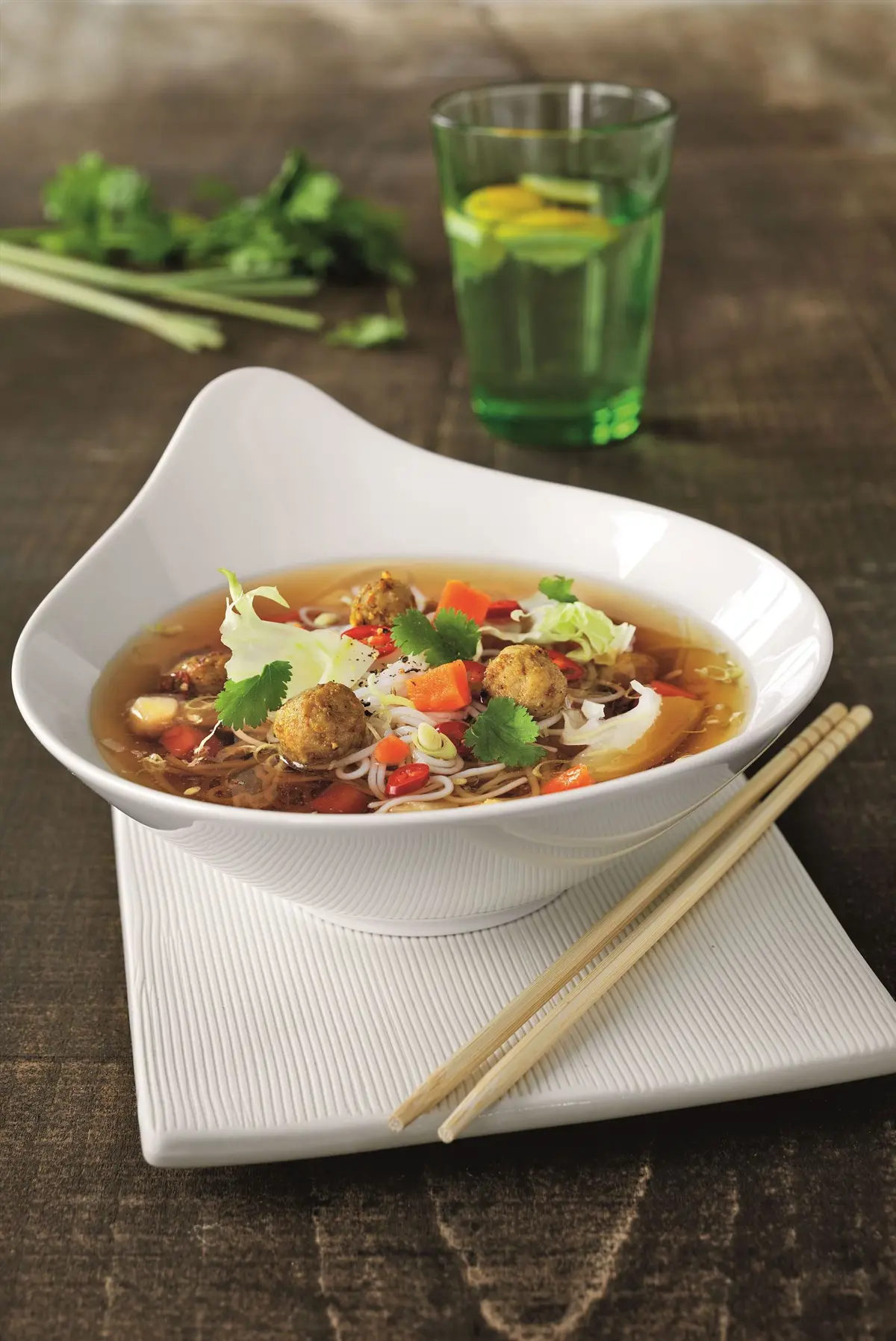 Rindfleischsuppe mit Curry gebratenen Fleischklößchen - Danish Crown