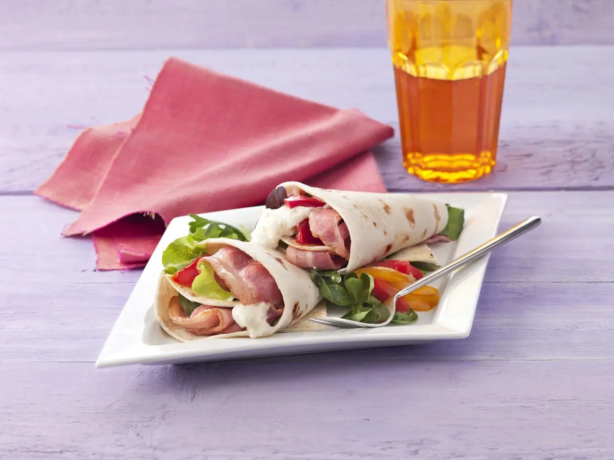 Piadina - italiensk inspireret wrap med bacon - Danish Crown