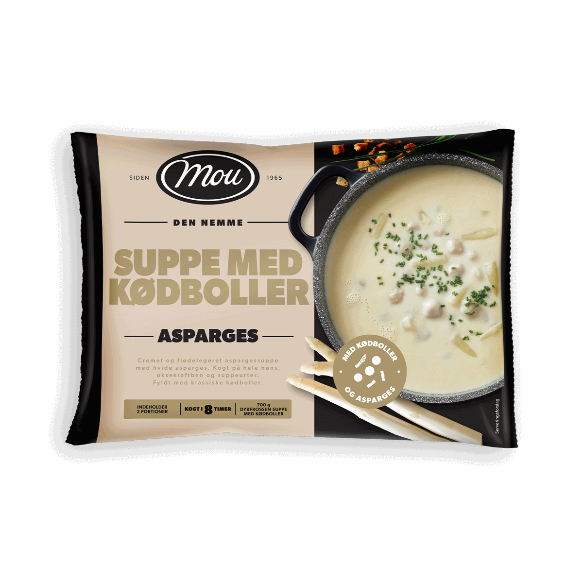 Mou Aspargessuppe med kødboller og hvide asparges - Danish Crown