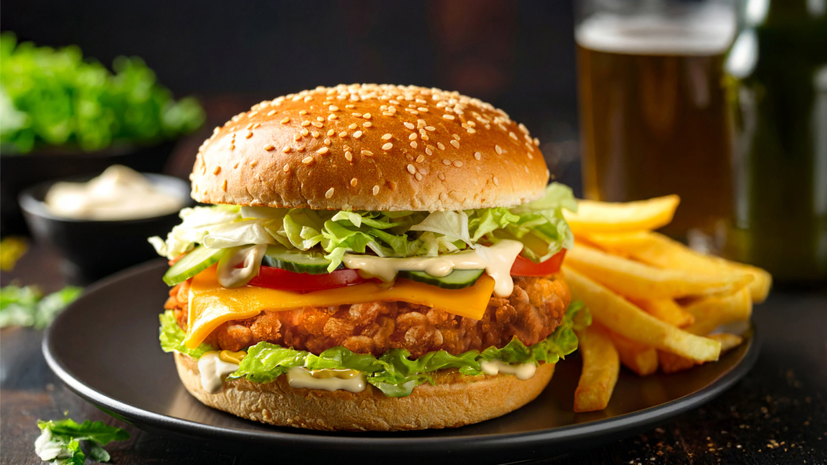 Crispy Chicken Cheeseburger - Danish Crown Professional