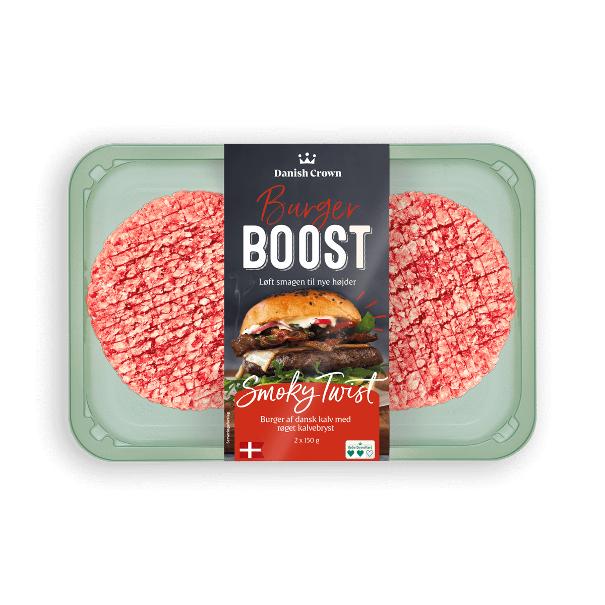 Burger BOOST Smoky Twist: Burgerbøf af kvalitetskød - Danish Crown