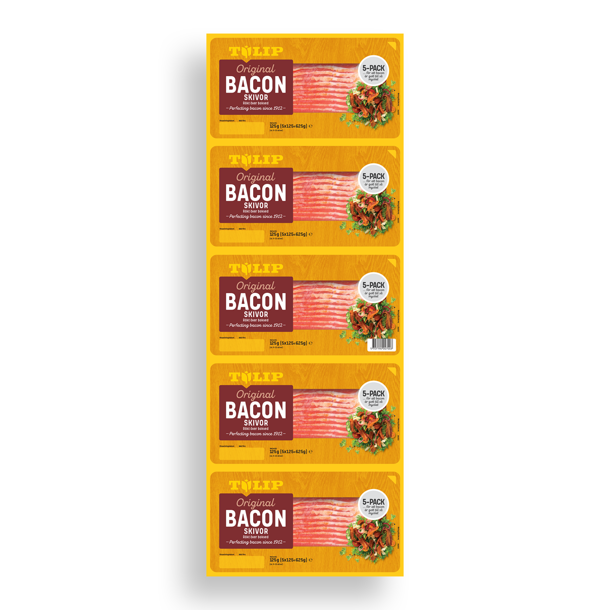 Bacon, skivat 5-pack - Danish Crown